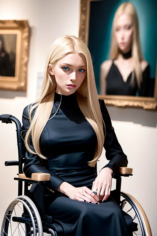 Dopamine Girl - A very beautiful woman with long blonde hair and blue ...