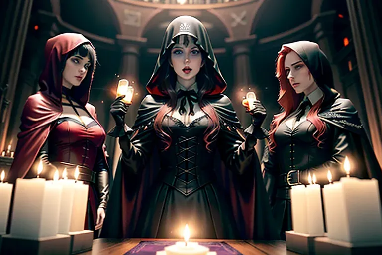 Dopamine Girl - 4 figures, Halloween, spooky evil occult bloodletting ...