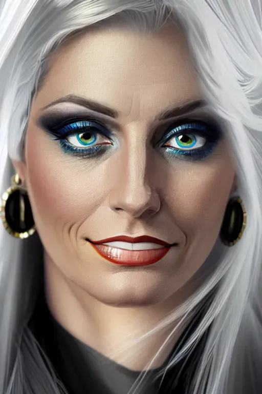 Dopamine Girl Digital Art Wry Smile Face Looking At The Camera