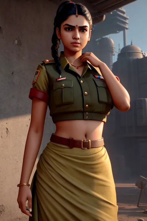 Dopamine Girl A Photo Shot Of An Indian Girl Wearing Soviet Uniform