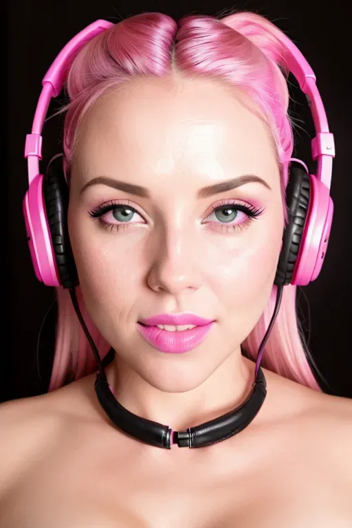 photograph, face closeup, bimbo, hypnotized expression, mesm... - AI ...