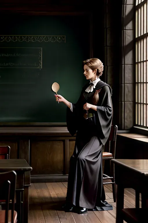 hogwarts, minerva mcgonagall, full body, in classroom, raise... - AI ...