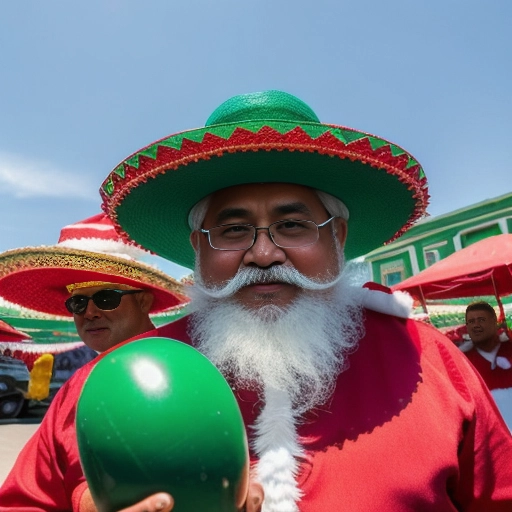 Dopamine Girl - mexican santa claus, (((holding maracas))), mariachi ...