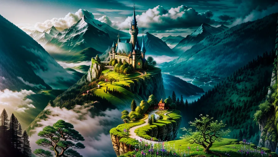Dopamine Girl Cute Landscape Fairy Tale Calm Atmosphere Ypxa0ly0gbl