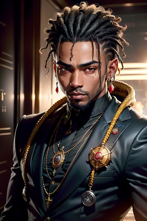 8k, handsom male facial features, african american Male, Maf... - AI ...