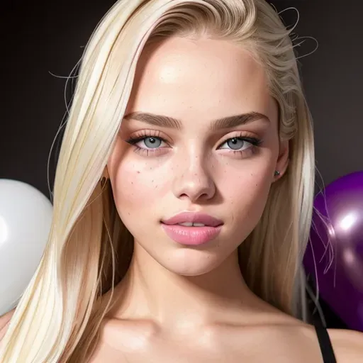 Dopamine Girl - high texture quality portrait of a young woman with big ...