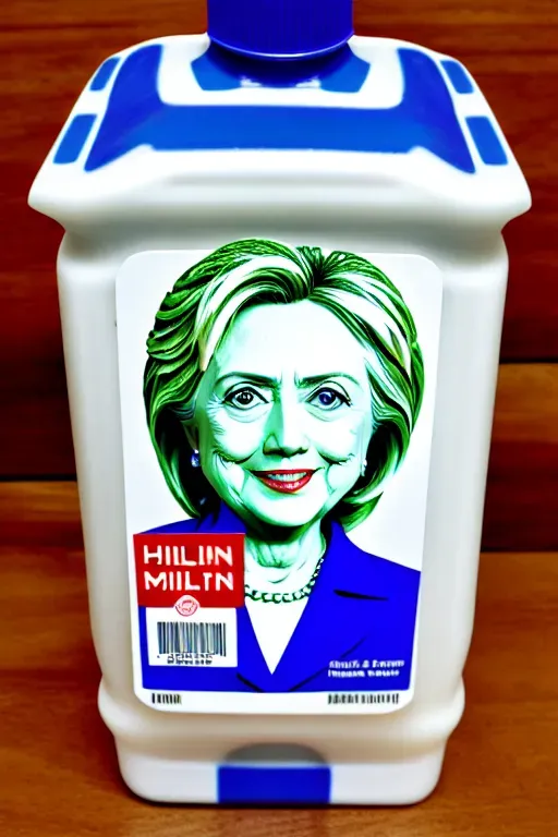 Hillary Clinton on a Missing Milk Carton - AI Art by Terg Dali ...