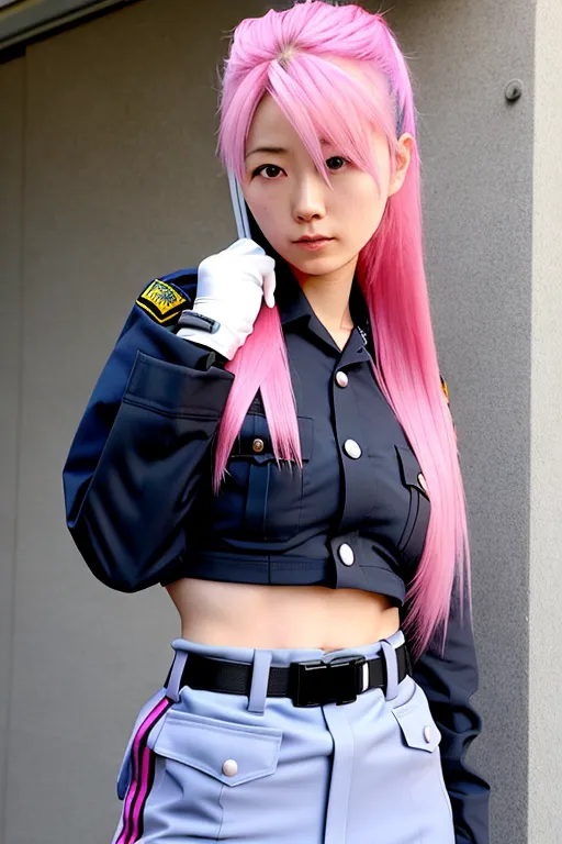 an ultra realistic photograph of female prison guard, black ... - AI ...
