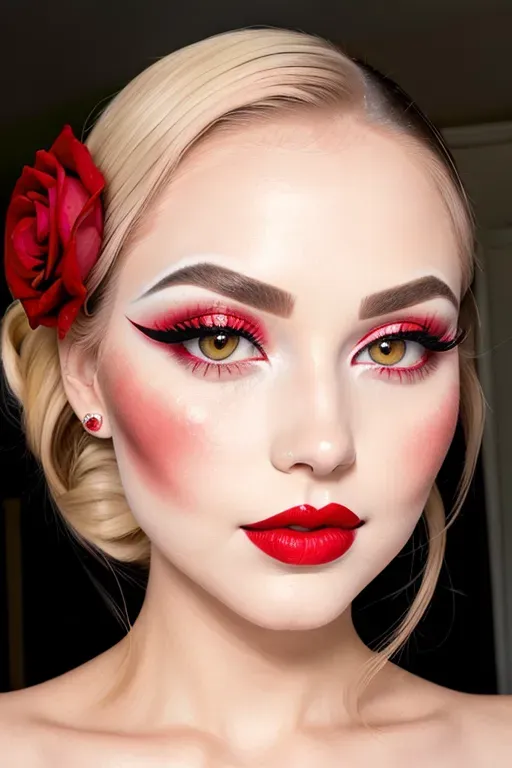 Dopamine Girl - White or pale face paint for the classic mime base, Red ...