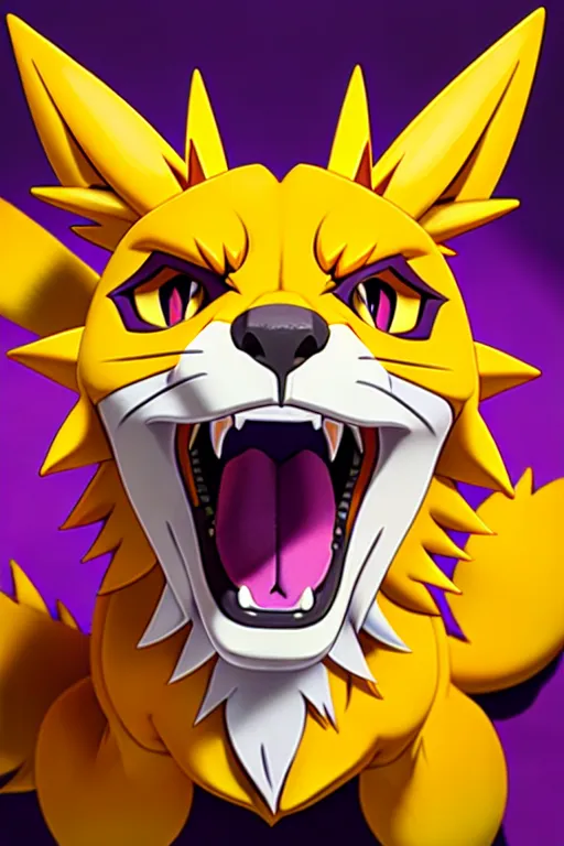 Renamon, pov from above, mouth open - AI Art by GREY VAPOREON ...