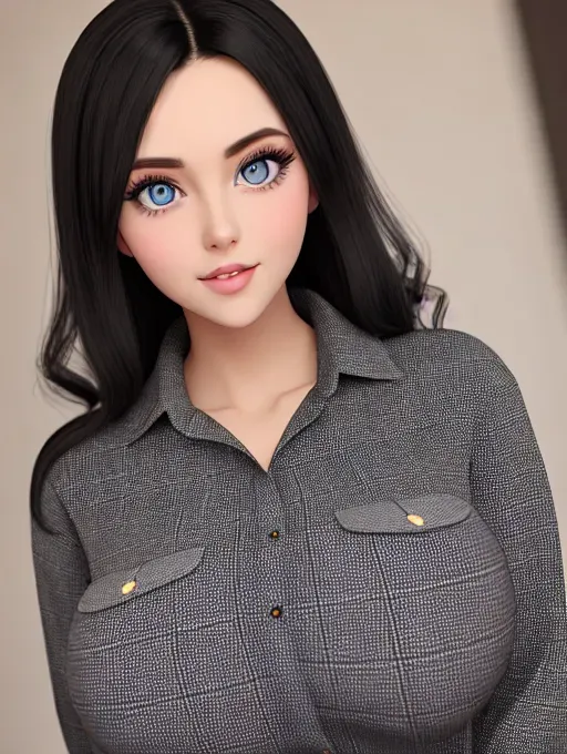 Dopamine Girl Pretty Young European Woman Large Wide Big Eyes Light Colored Eyes Big Bimbo