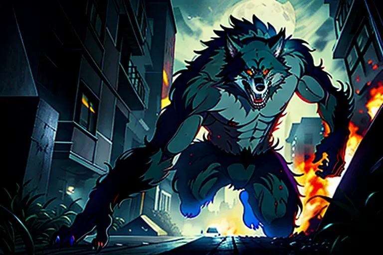 a werewolf in heat - AI Art by Bad Boy | Dopamine Girl | Dopamine Girl