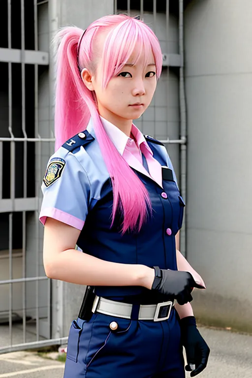 an ultra realistic photograph of female prison guard, black ... - AI ...