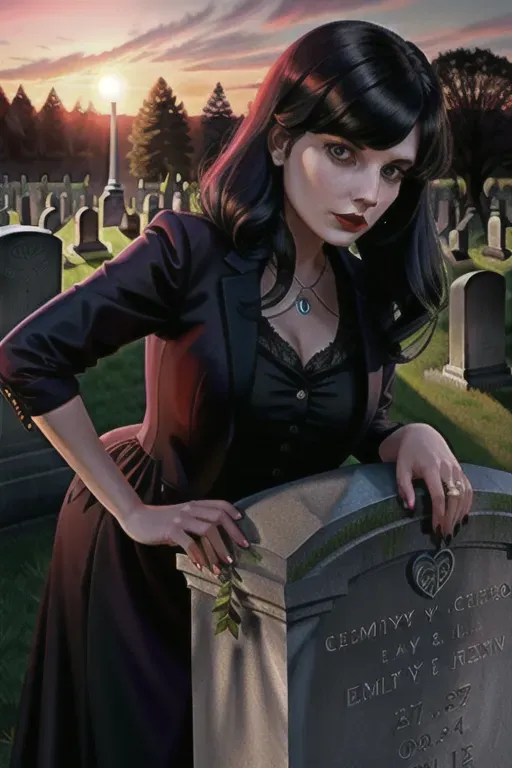creepy susie, emily the strange, at a ce... - AI Art by Jared Wayne ...