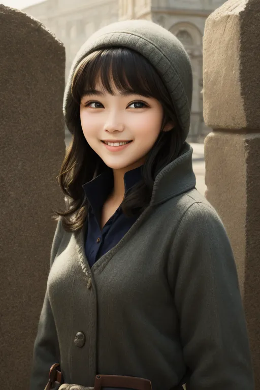 cute woman with characterised features, smile - AI Art by graphicalmess ...