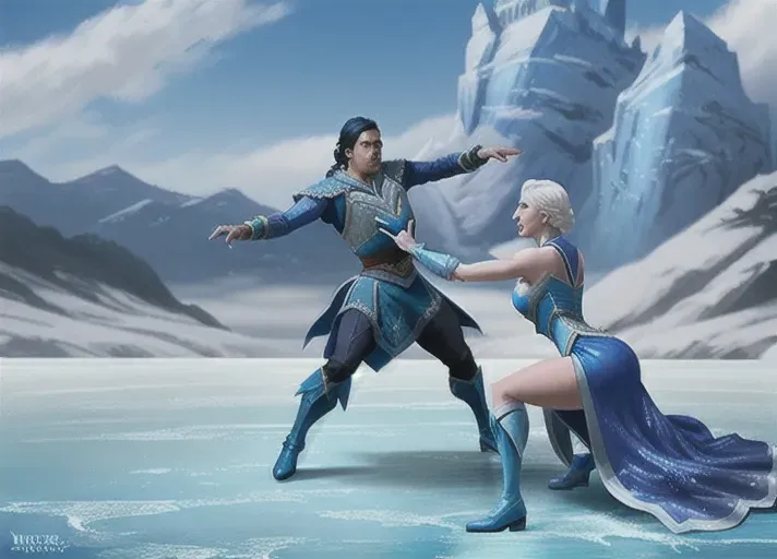 Dopamine Girl - Beautiful Elsa of Arendelle sparring with Sub-Zero of ...