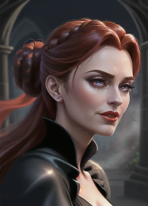 Dopamine Girl - low angle extreme close-up dressed in elegant black ...