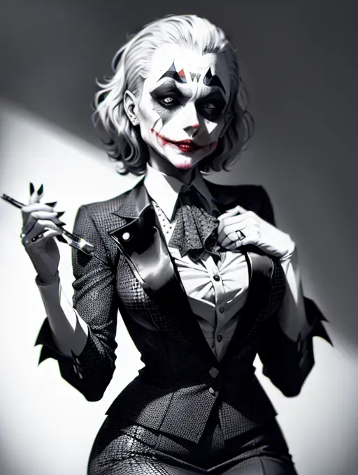 (((The Joker))) as a woman, Lady Mob Boss, high fashion lowl... - AI ...