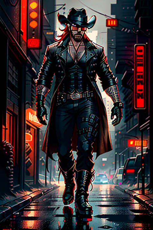 Cyberpunk, bladerunner, wild west, The year is 2085, our her... - AI ...