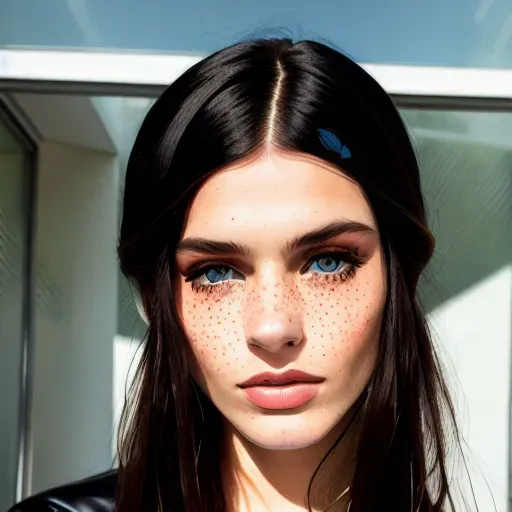 Dopamine Girl - Model Carmen-V1, freckles, caucasian, black hair ...