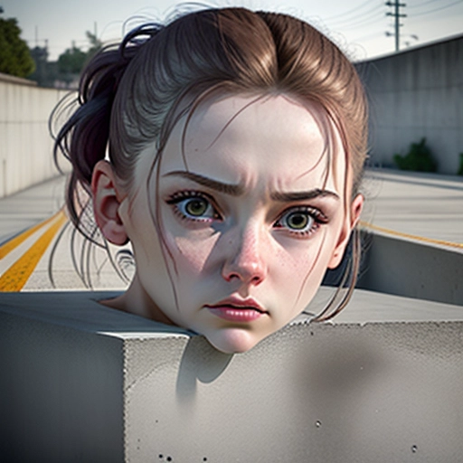 Dopamine Girl - photorealistic, beautiful adult woman head on top of ... Dopamine Girl - photorealistic, beautiful adult woman head on top of ...