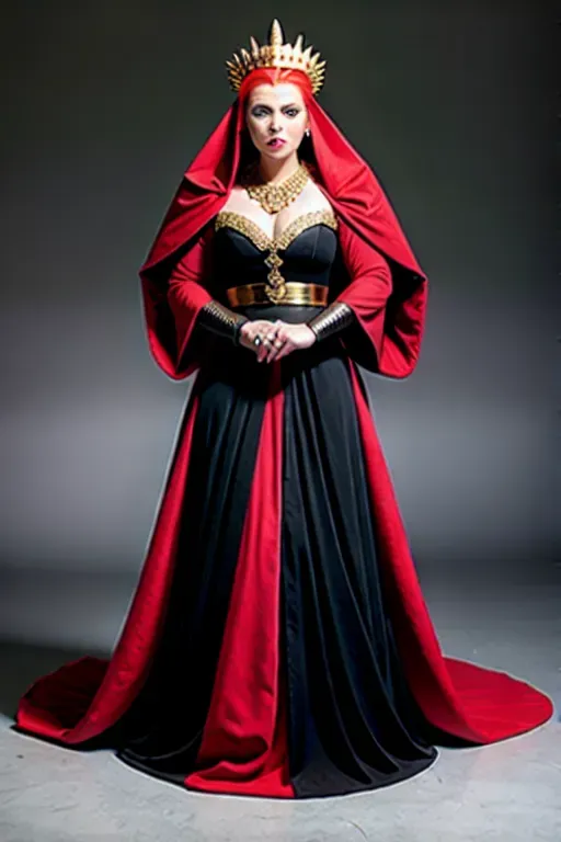 Dopamine Girl - A tiefling in tatered cult robes with golden jewelry ...