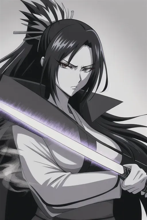 A beautiful samurai woman from the anima cartoon (Bleach), s... - AI ...