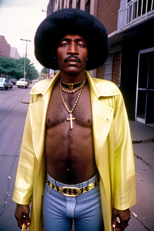 Dopamine Girl - A black pimp in the 1970s on a street in Harlem, highly ...