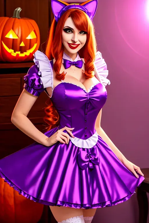 Dopamine Girl Wide Shot 20 Year Old A Cat Girl Fit Maid Clothes