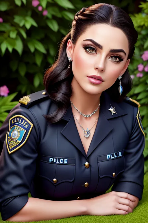 a photo shot of,a disney princess,wearing police clothes,lyi... - AI ...