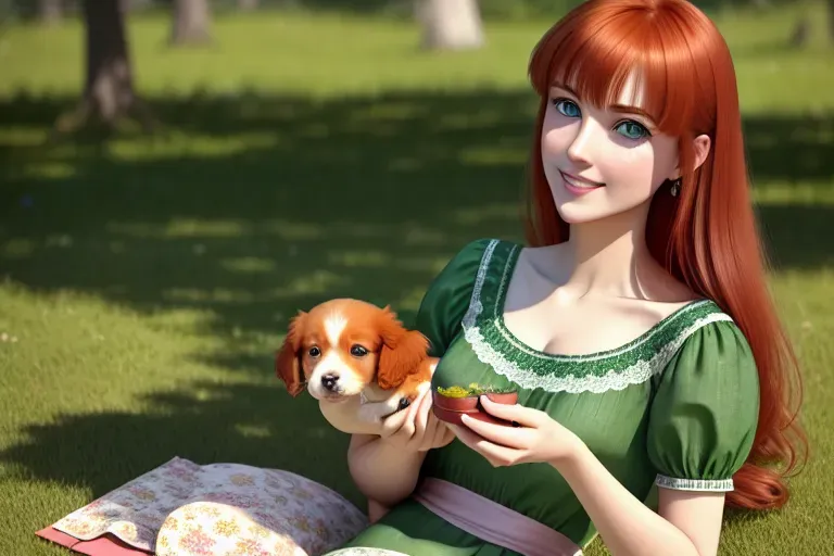 green eyeshadow, innocent good, Anna of Arendelle 37 years o... - AI ...