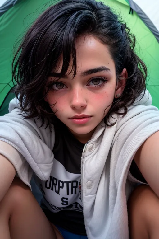 Dopamine Girl - Hot european 18 years old girl in tent, undies, blanket ...