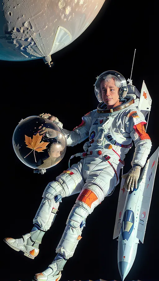 Dopamine Girl - ((Canadian) Apollo astronaut Marc Garneau) standing on ...