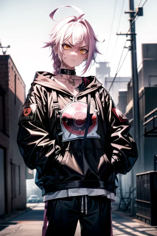 Dopamine Girl - delinquent street punk in emo style clothes standing in ...