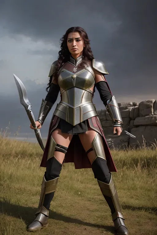 Dopamine Girl - a professional photo of, warrior woman, klingon armor ...