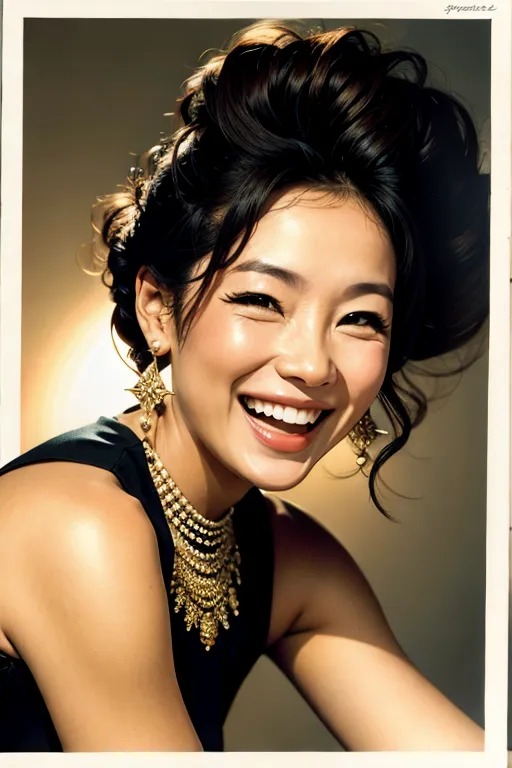 Laughing woman. - AI Art by Random | Dopamine Girl | Dopamine Girl