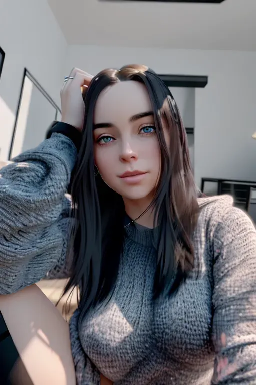 Dopamine Girl An Ultra Realistic Photograph Of Billie Eilish Wearing