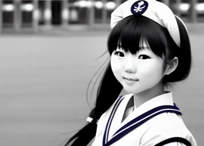 Dopamine Girl Blonde Japanese Girl Wearing Sailor Uniform 1girl
