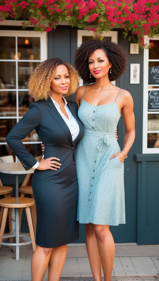 Dopamine Girl - Quaint coffee shop, eclectic urban charm, two young ...