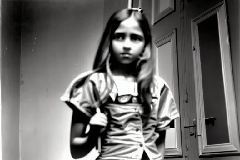 Dopamine Girl - blonde girl standing in room full body shot, color ...