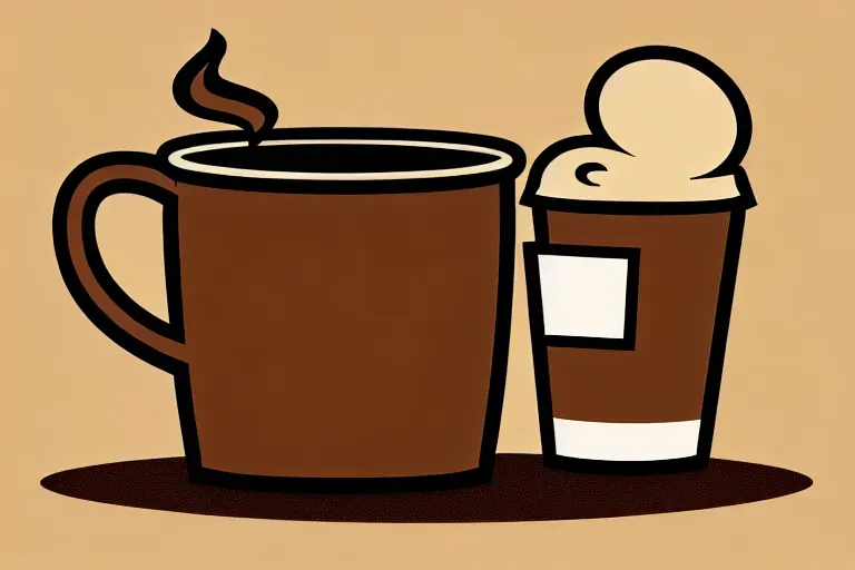 Brown Coffee Cup Drawing