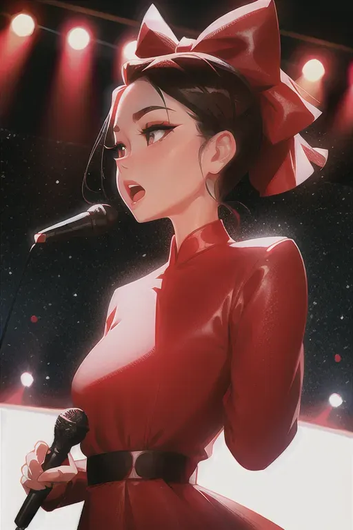 Dopamine Girl - sam yang, 1 female, popstar, idol, starry eyes, holding ...