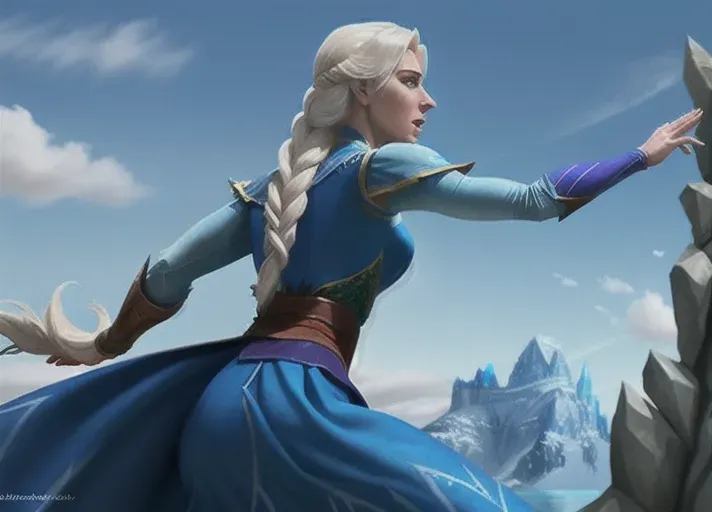 Dopamine Girl - Beautiful Elsa of Arendelle sparring with Sub-Zero of ...