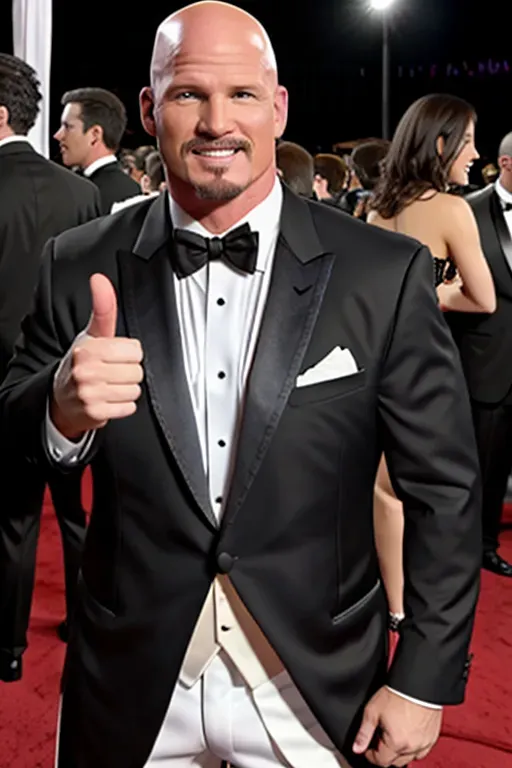 Dopamine Girl - Stone Cold Steve Austin, smiling, friendly, wearing a ...