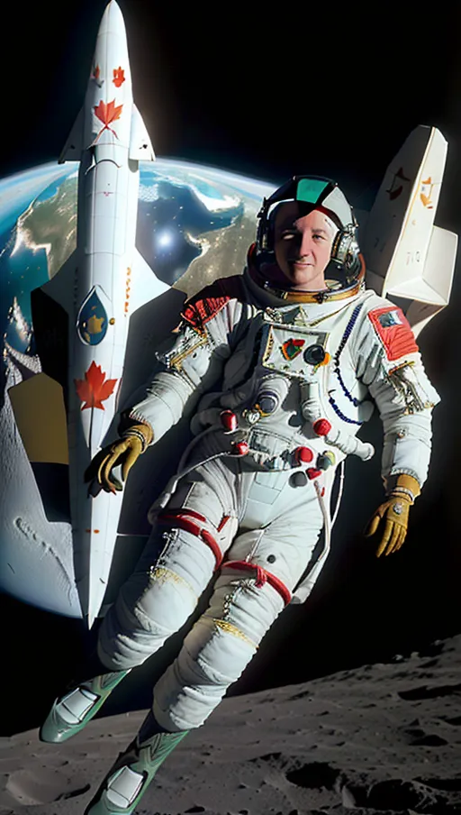 Dopamine Girl - ((Canadian) Apollo astronaut Marc Garneau) standing on ...