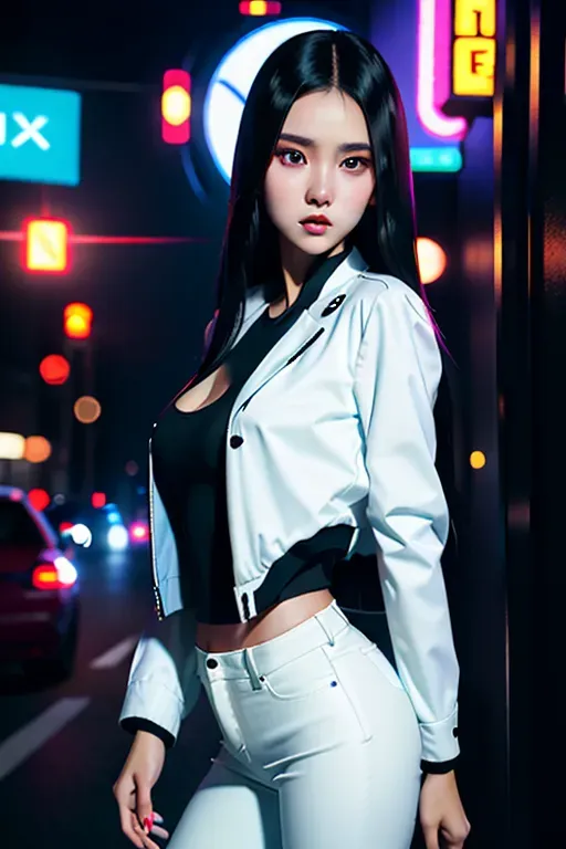 Dopamine Girl Very Pretty Young Woman With Long Straight Dark Hair